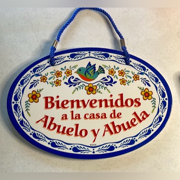 E.H.G. | Art | Colorful Welcome Sign Bienvenidos A La Casa De Abuelo ...